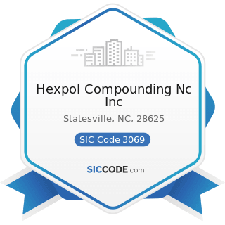Hexpol Compounding Nc Inc - ZIP 28625, NAICS 326299