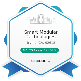 Smart Modular Technologies - ZIP 92618, NAICS 423610