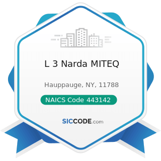L 3 Narda MITEQ - ZIP 11788, NAICS 443142, SIC 5731