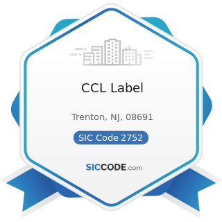 CCL Label - ZIP 08691, NAICS 323111, SIC 2752